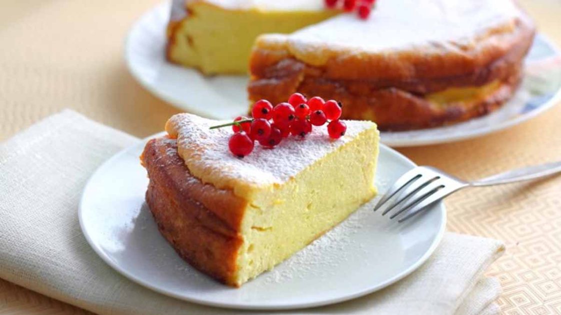 Gâteau à la ricotta sans farine ni gras: doux et super bon
