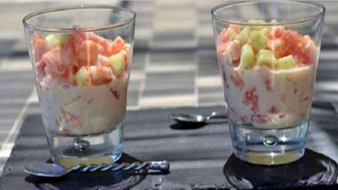 Verrines de crevettes au concombre et au fromage blanc: une entrée ...