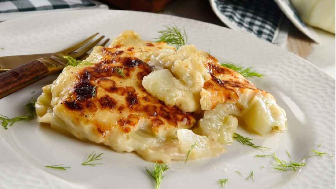 Gratin de fenouil à la mozzarella: filandreux et croustillant