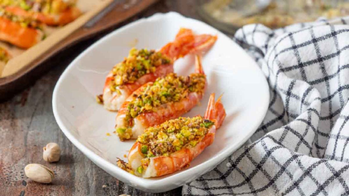 Crevettes gratinées aux pistaches: super bonnes et captivantes