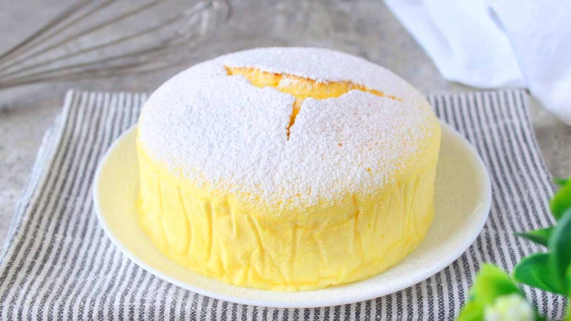 Gâteau japonais au yaourt: cuit au bain-marie au four, très délicat et ...