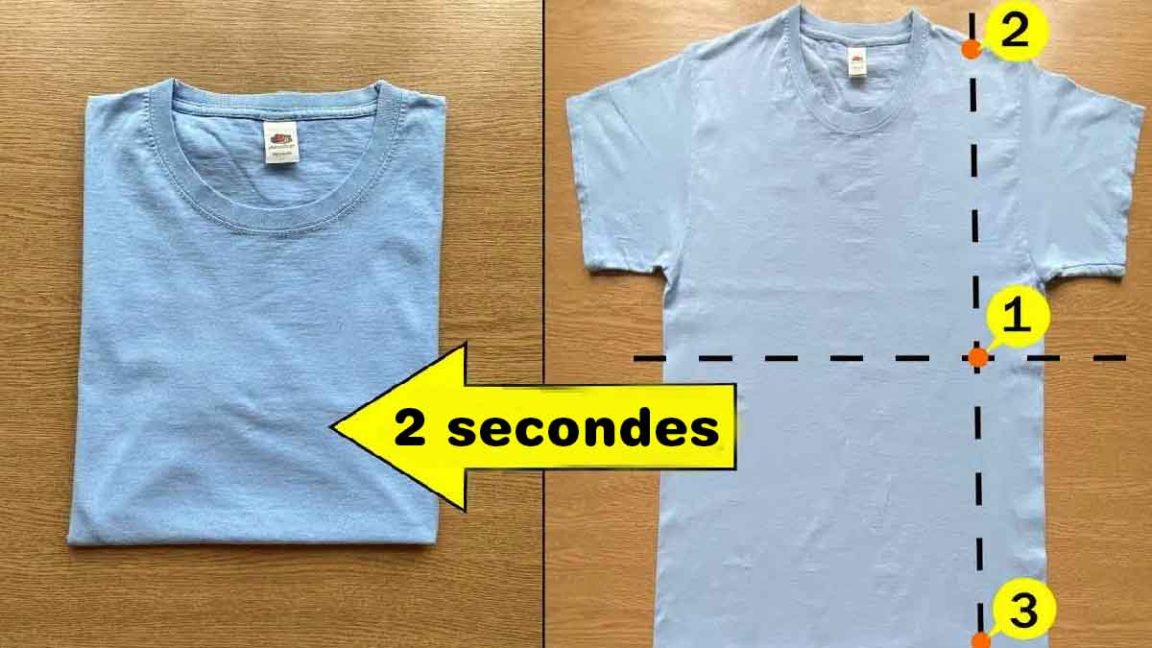 Voici la meilleure technique pour plier une chemise en 2 secondes seulement