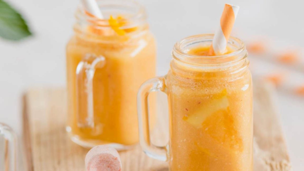 Boisson glacée à l'orange et aux amandes: délicieuse, parfumée et ...