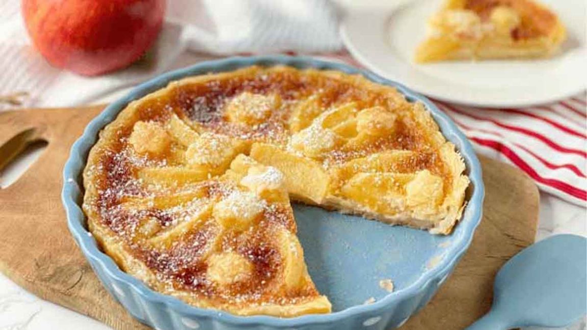Tarte aux pommes et au fromage blanc: crémeuse et succulente