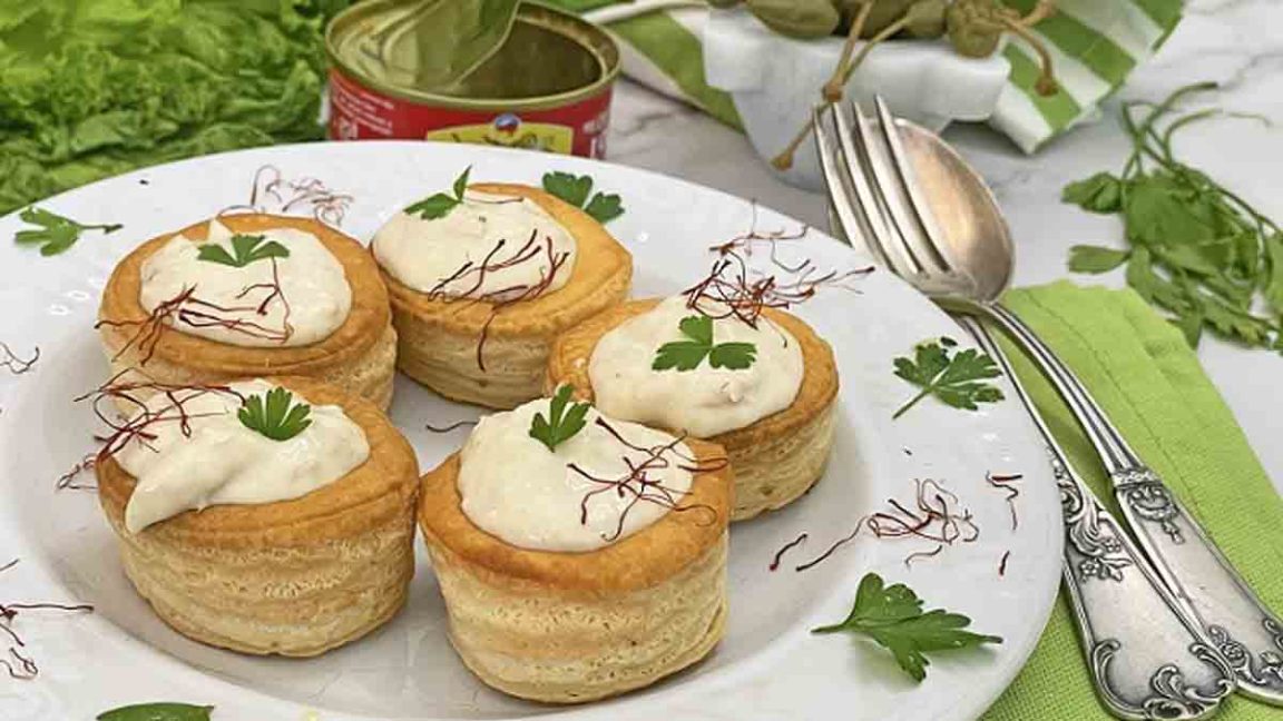 Vol-au-vent à la crème de thon: un apéritif super bon et invitant