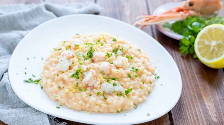 Risotto crémeux aux langoustines: tellement bon et appétissant