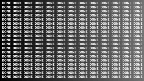 15 secondes pour identifier le mot Gone parmi Done