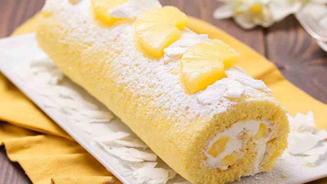 Roulé à l'ananas au Thermomix: un dessert frais, léger et super savoureux