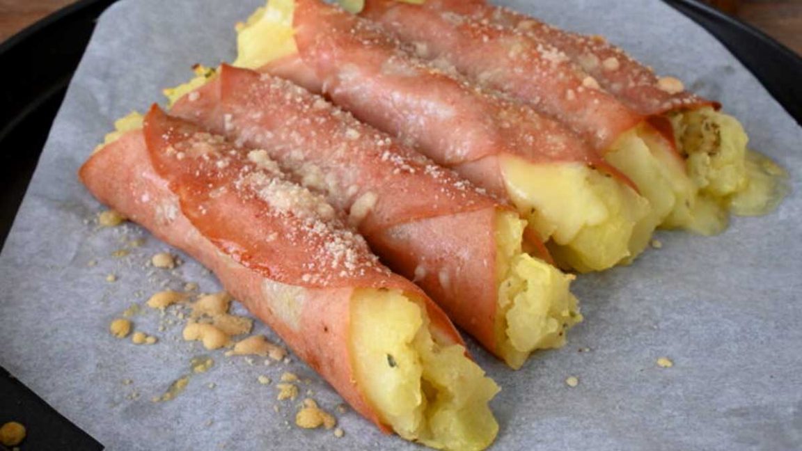 Cannellonis de mortadelle à la purée de pommes de terre: un apéritif ...