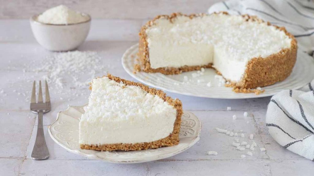 Cheesecake à la noix de coco: un gâteau délicat et super bon