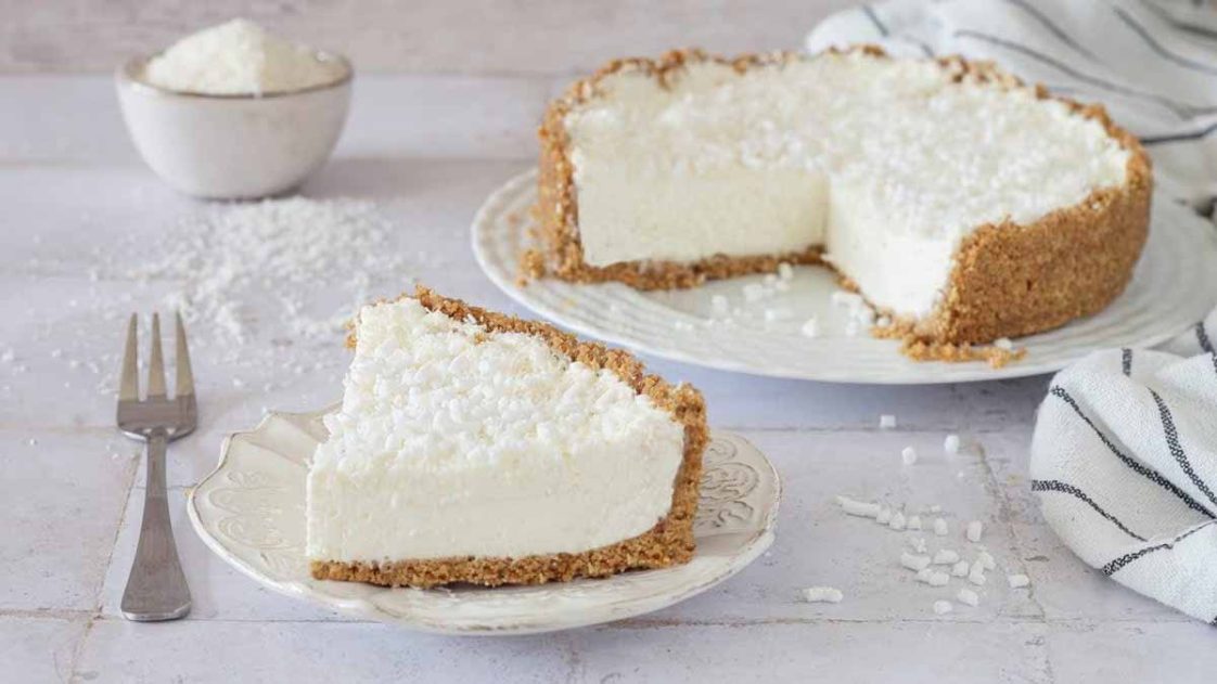 Cheesecake à la noix de coco: un gâteau délicat et super bon