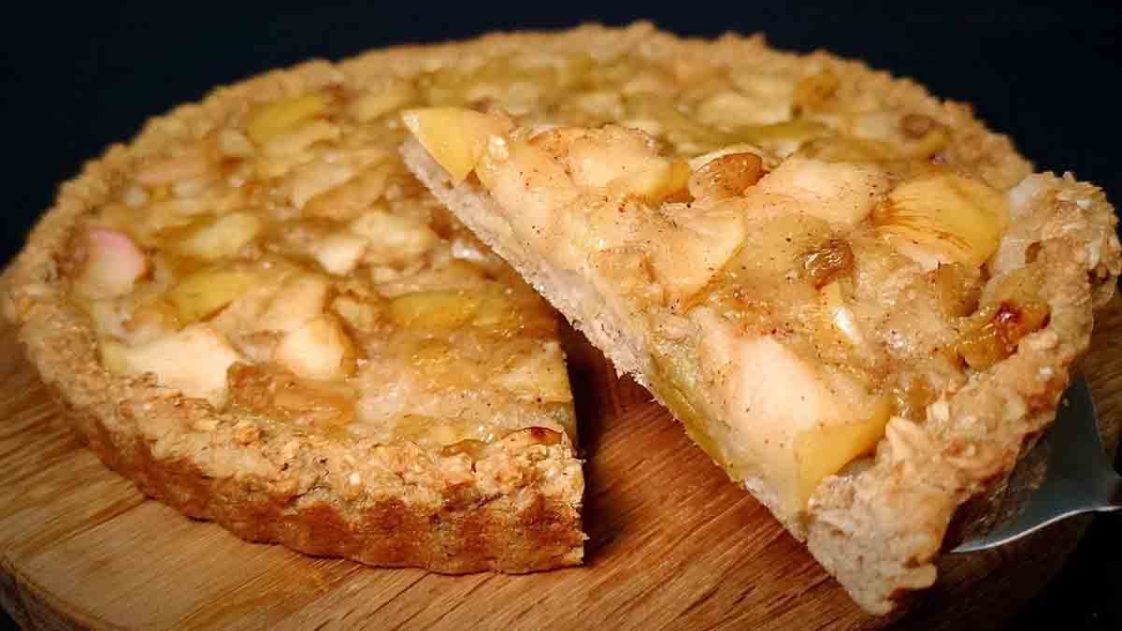 Tarte aux pommes et aux flocons d'avoine: sans beurre ni farine, légère ...