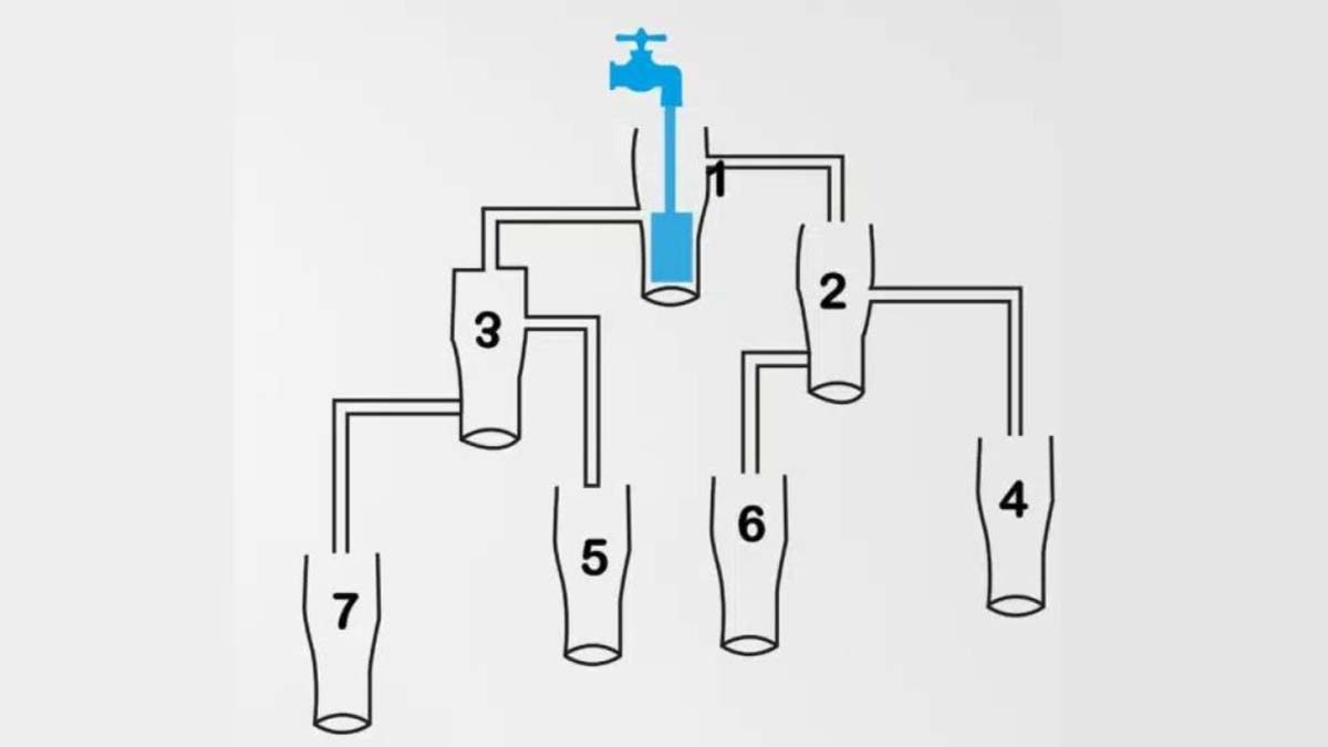 Test logique : quel est le numéro du verre qui se remplit en premier Test logique : quel est le numéro du verre qui se remplit en premier