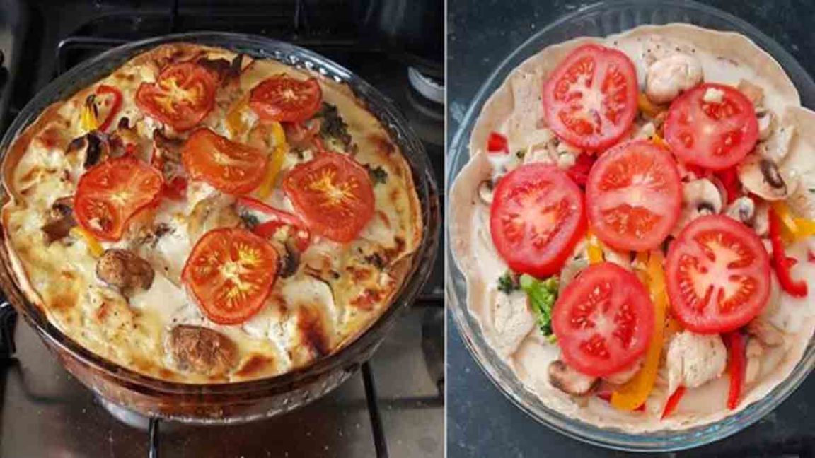 Quiche de wraps au poulet et aux légumes: un plat léger, original et ...