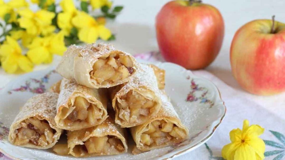 Roulés de pâte phyllo aux pommes: une collation super savoureuse et ...