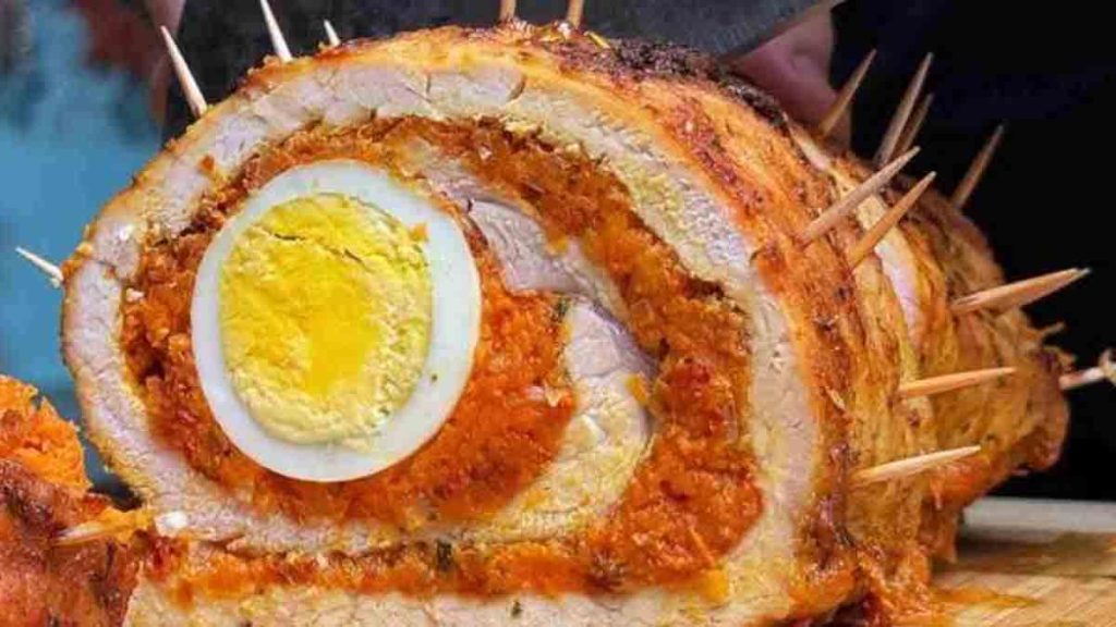 Rôti de porc à la viande hachée et aux œufs durs: un plat élégant et ...
