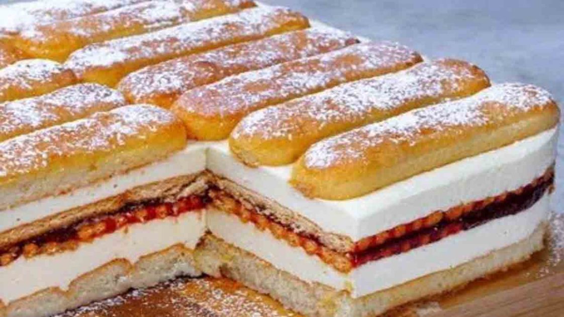 Gâteau de boudoirs crémeux au mascarpone et au chocolat blanc: un ...