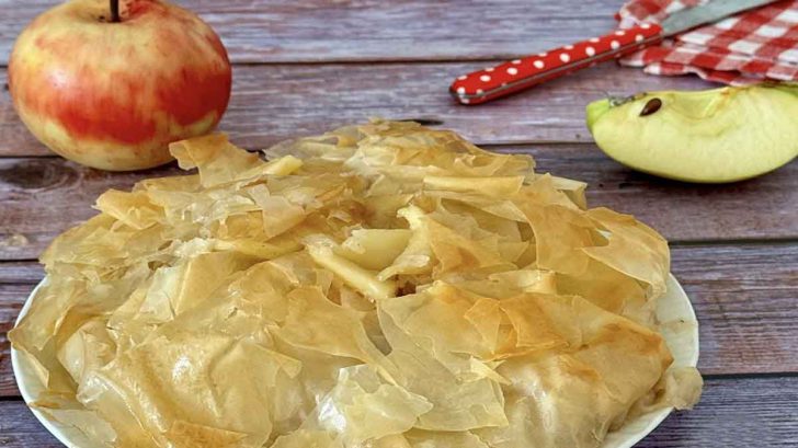 Tarte aux pommes en pâte filo : un dessert sans pétrissage super bon